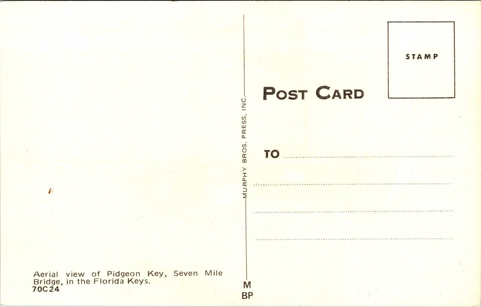 Pidgeon Key Seven Mile Bridge Aerial View Florida Keys Postcard UNP VTG ...