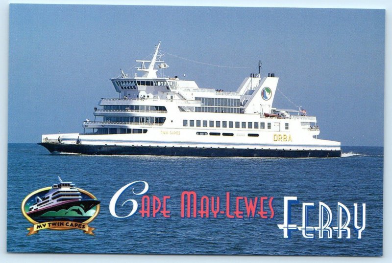 2 Postcards CAPE MAY - LEWES FERRY, Delaware River DE ~ "TWIN CAPES" 4 ...
