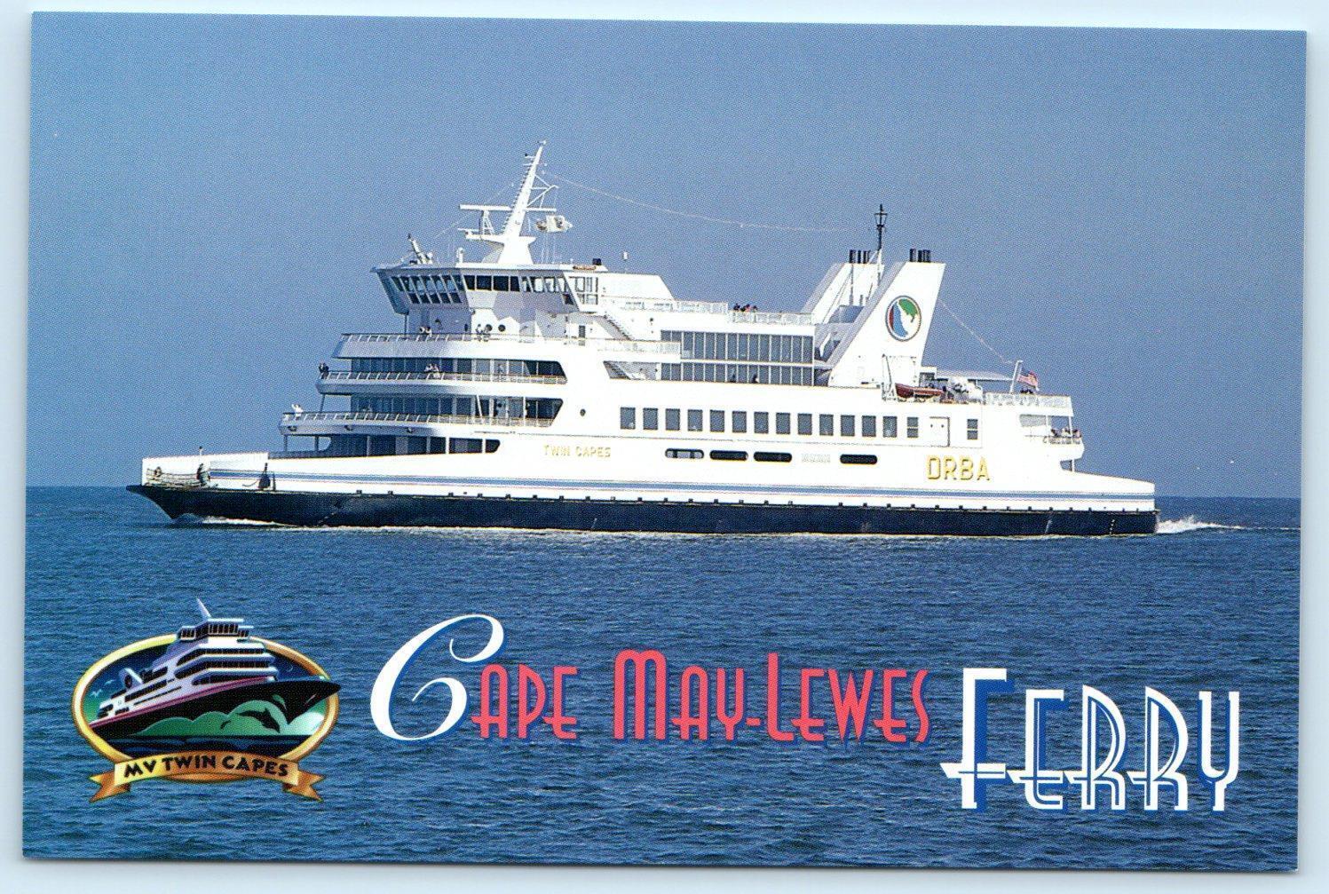 2 Postcards CAPE MAY - LEWES FERRY, Delaware River DE ~ "TWIN CAPES" 4 ...