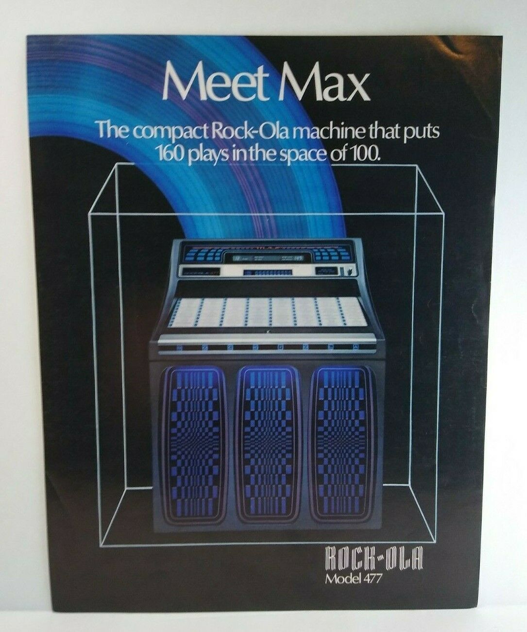 Rock Ola 447 Mighty Max Jukebox Flyer Original 1979 Phonograph Artwork ...