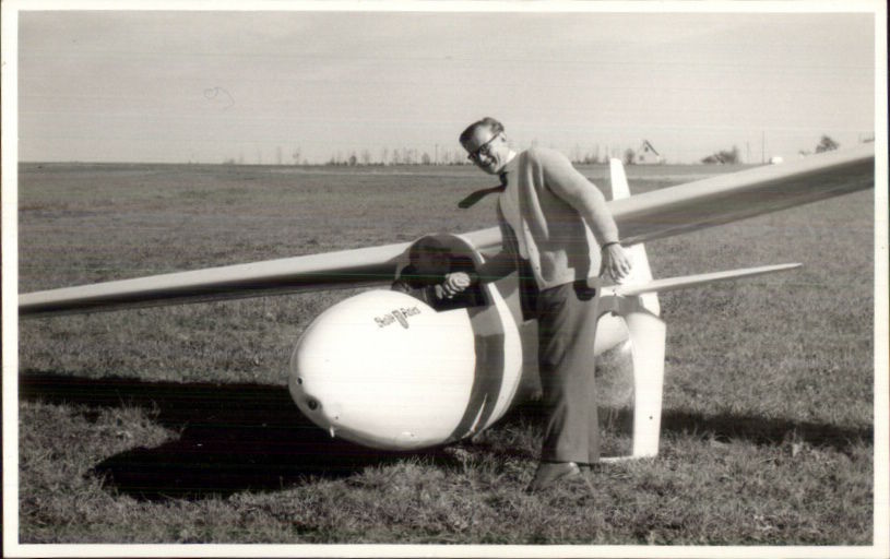 Aviation Amateur Glider Pilot Test Flight Series of 4 Real Photo ...