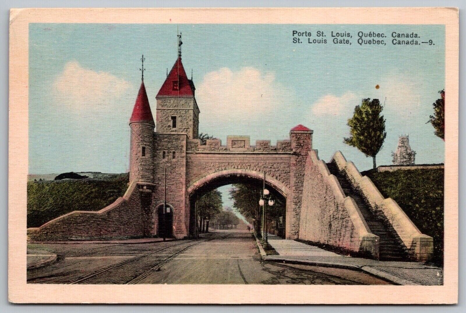 Saint Louis Gate Quebec Canada Street View Historic Tower Vintage UNP ...