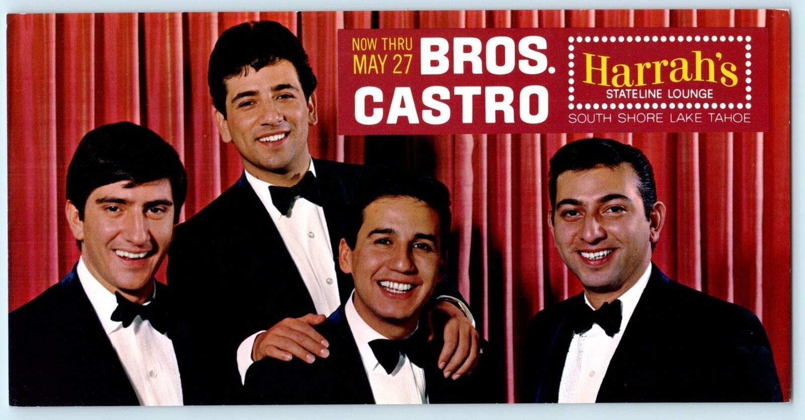 HARRAH'S LAKE TAHOE Nevada NV Highway 50 ~ BROTHERS CASTRO Singers ~ 8 ...
