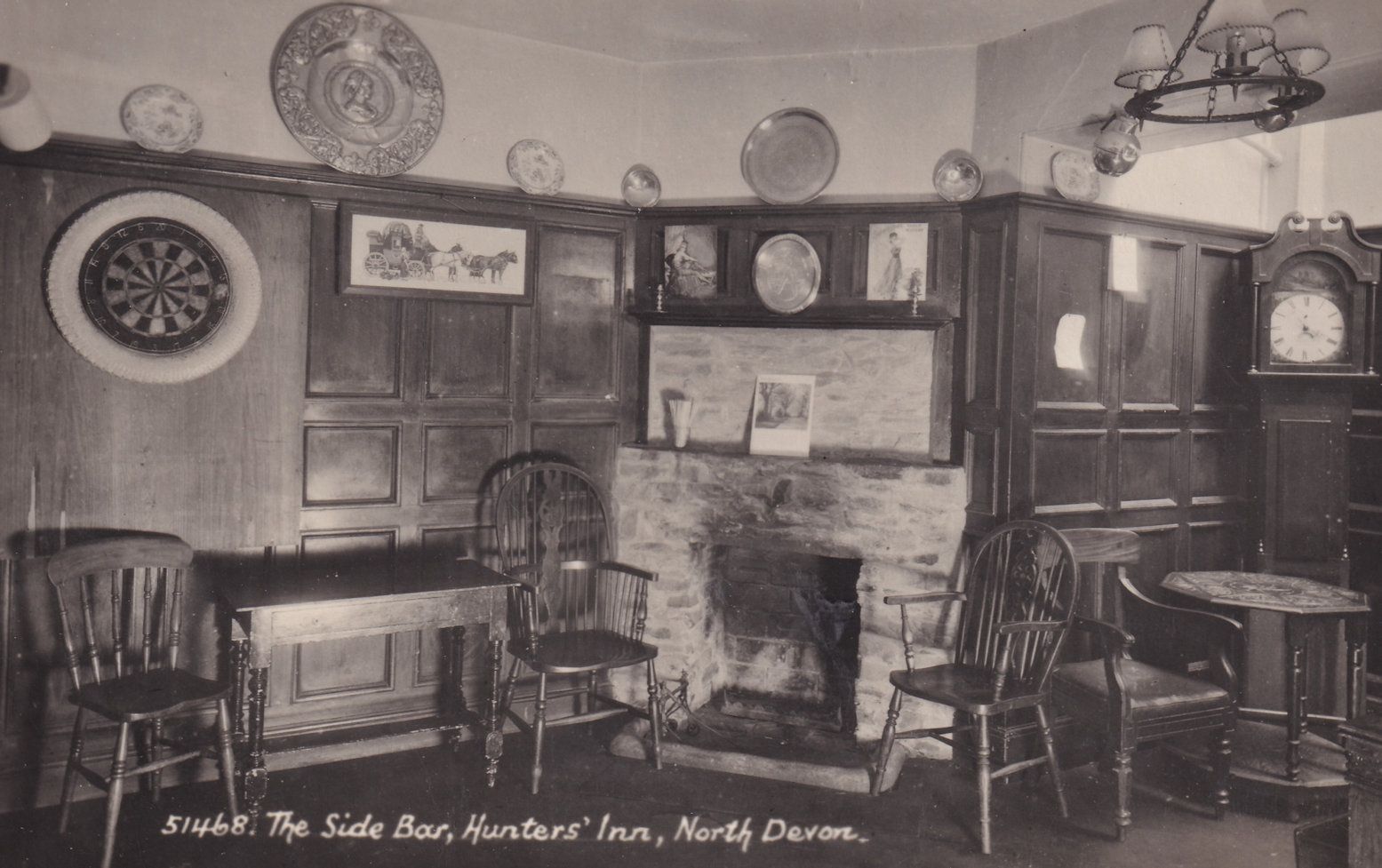 Hunters Inn Bar Grandfather Clock Darts Board Devon Vintage Rare Real ...