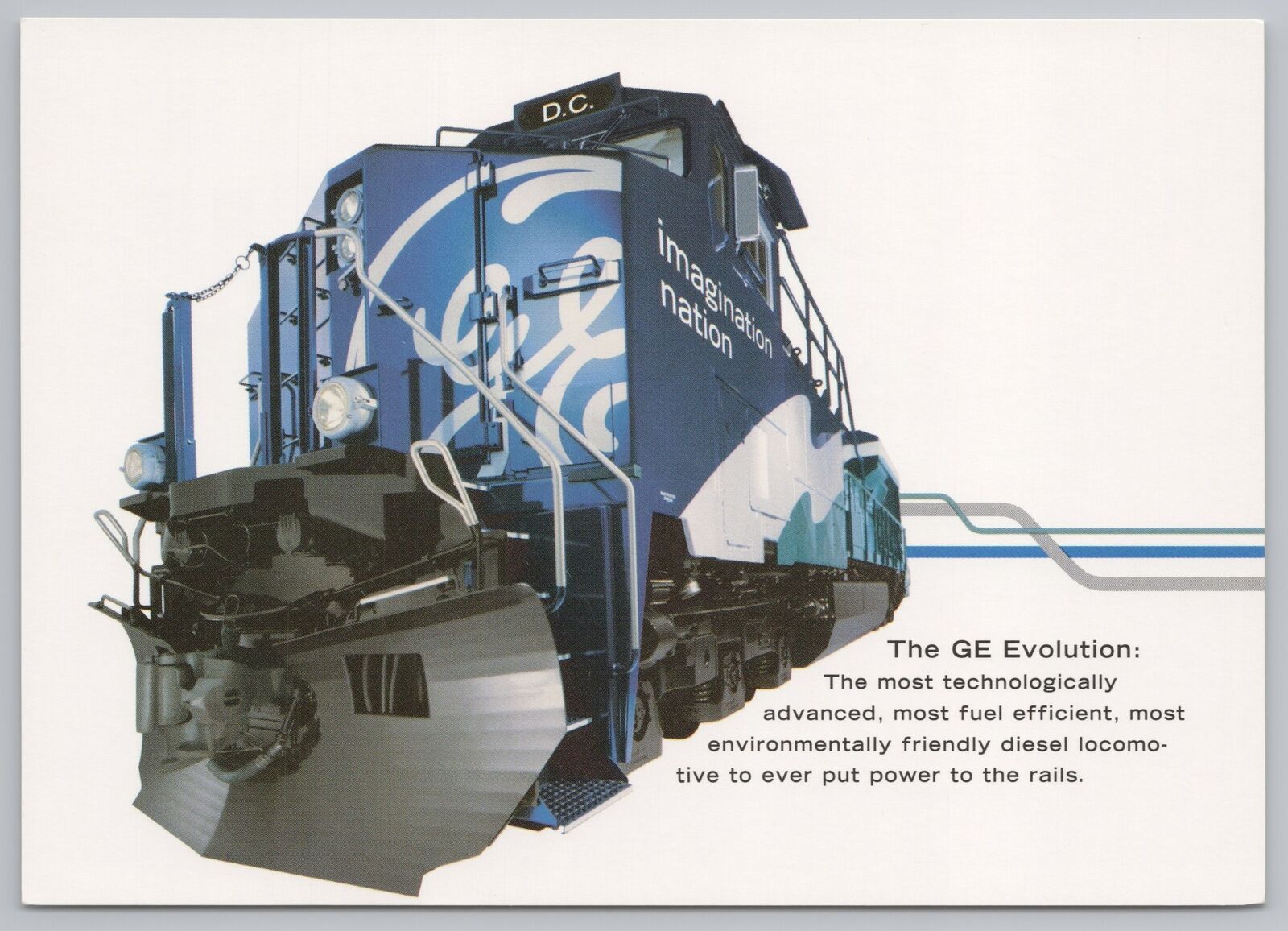 Transportation~Railroad~Locomotive~GE Evolution~DC~Continental Postcard ...