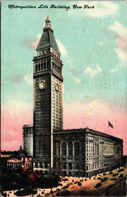 Metropolitan Life Building New York City Vintage Postcard C036 | United ...
