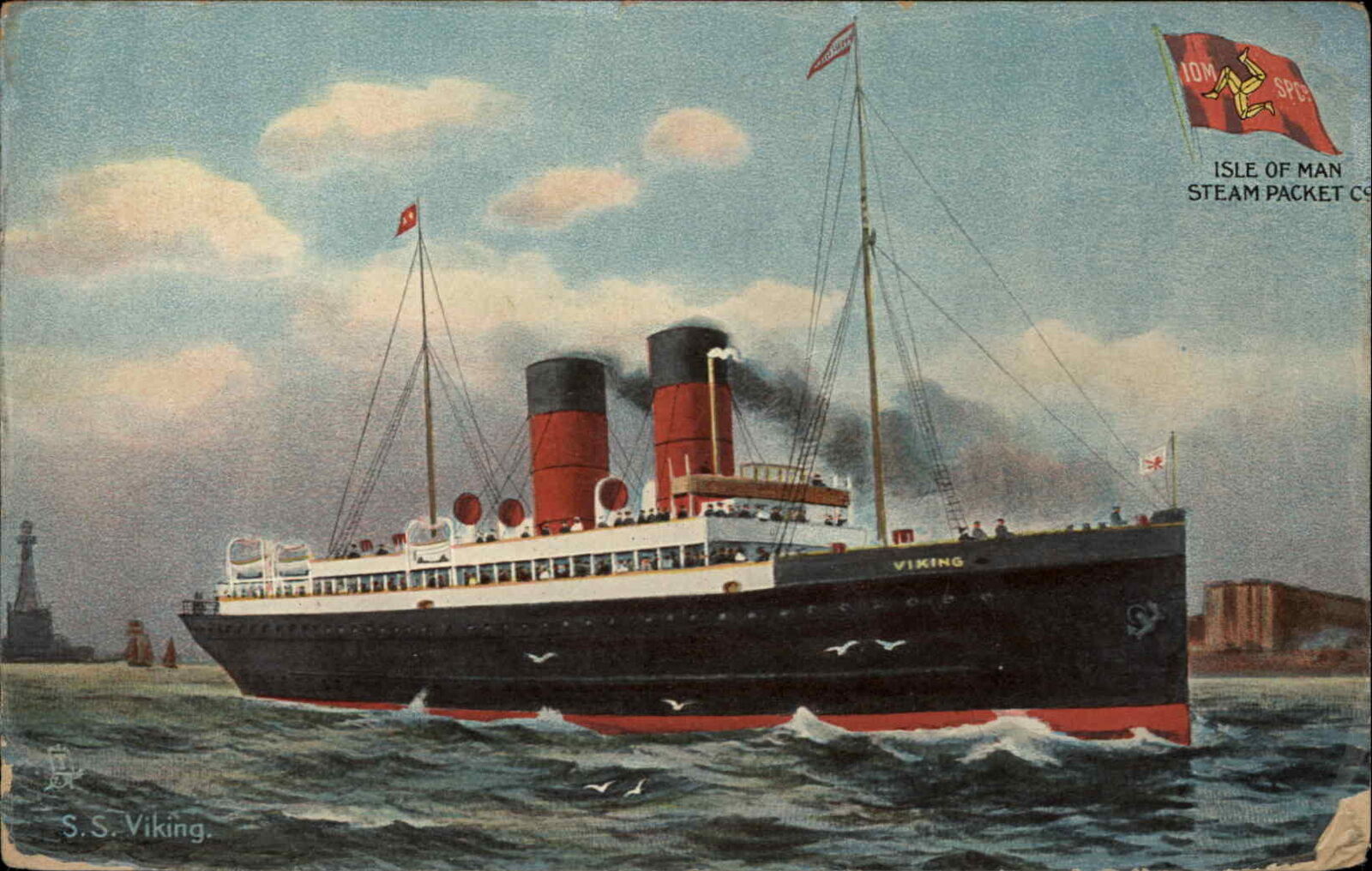 Steamship Ship SS VIKING Passenger Message c1900s-20s Postcard | Other ...