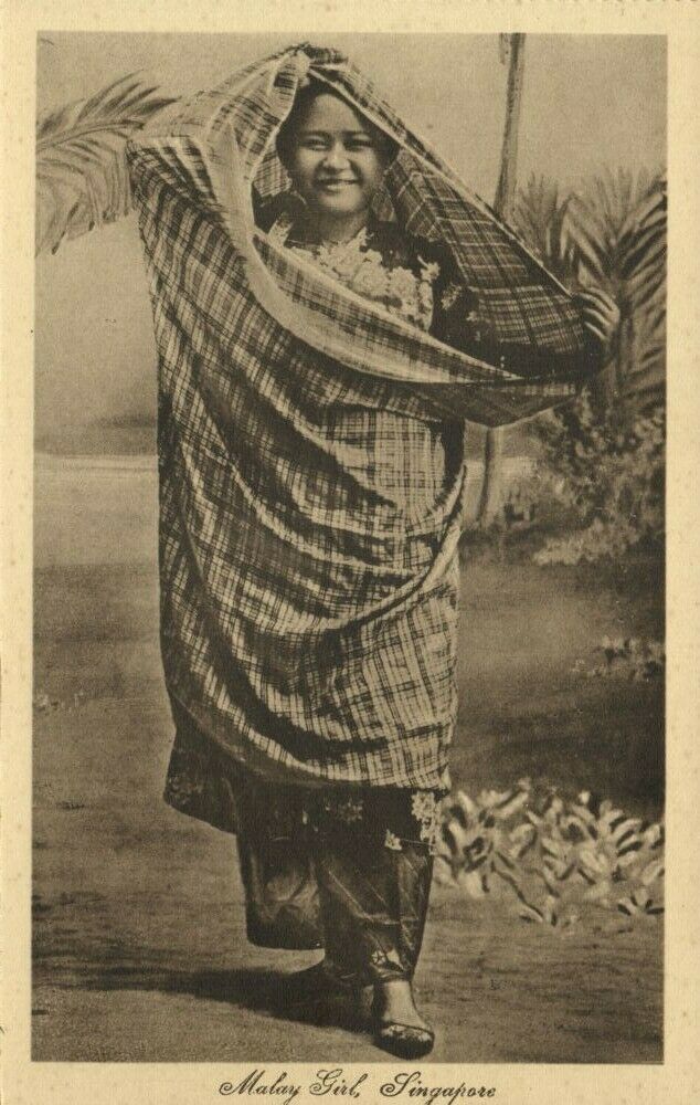 singapore, Native Malay Girl (1920s) Postcard | Asia & Middle East ...
