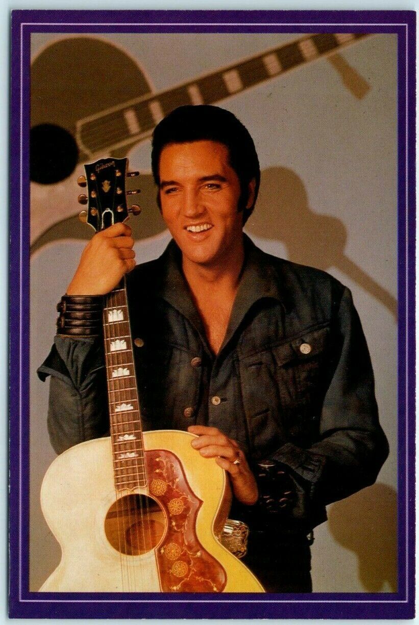 Postcard - Elvis Presley with his 1956 Gibson J-200 | Other / Unsorted ...