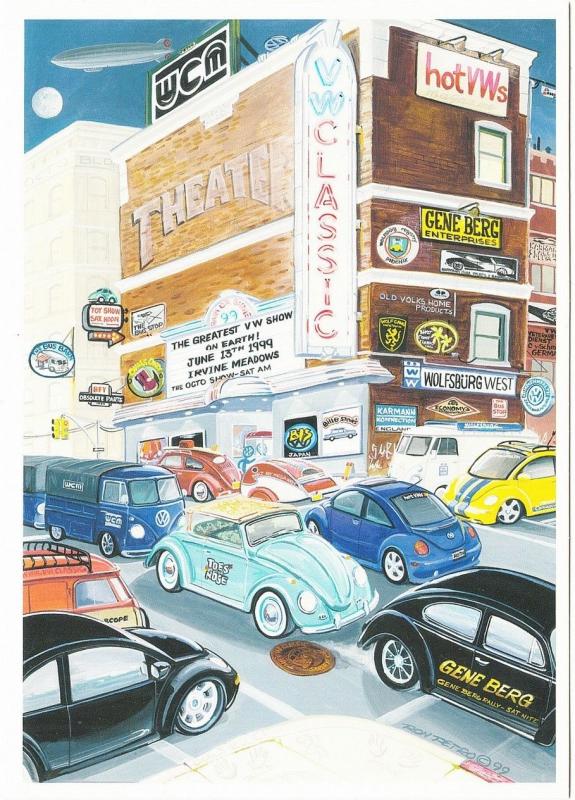 Volkswagen Classic Show 1999 Irvine Meadows VW Postcard by Ron Petro ...