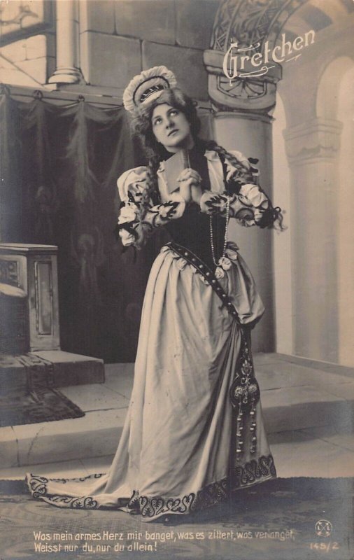 Photo Montage Actress for Faust by Goethe Gretchen Girl Praying 1908 ...