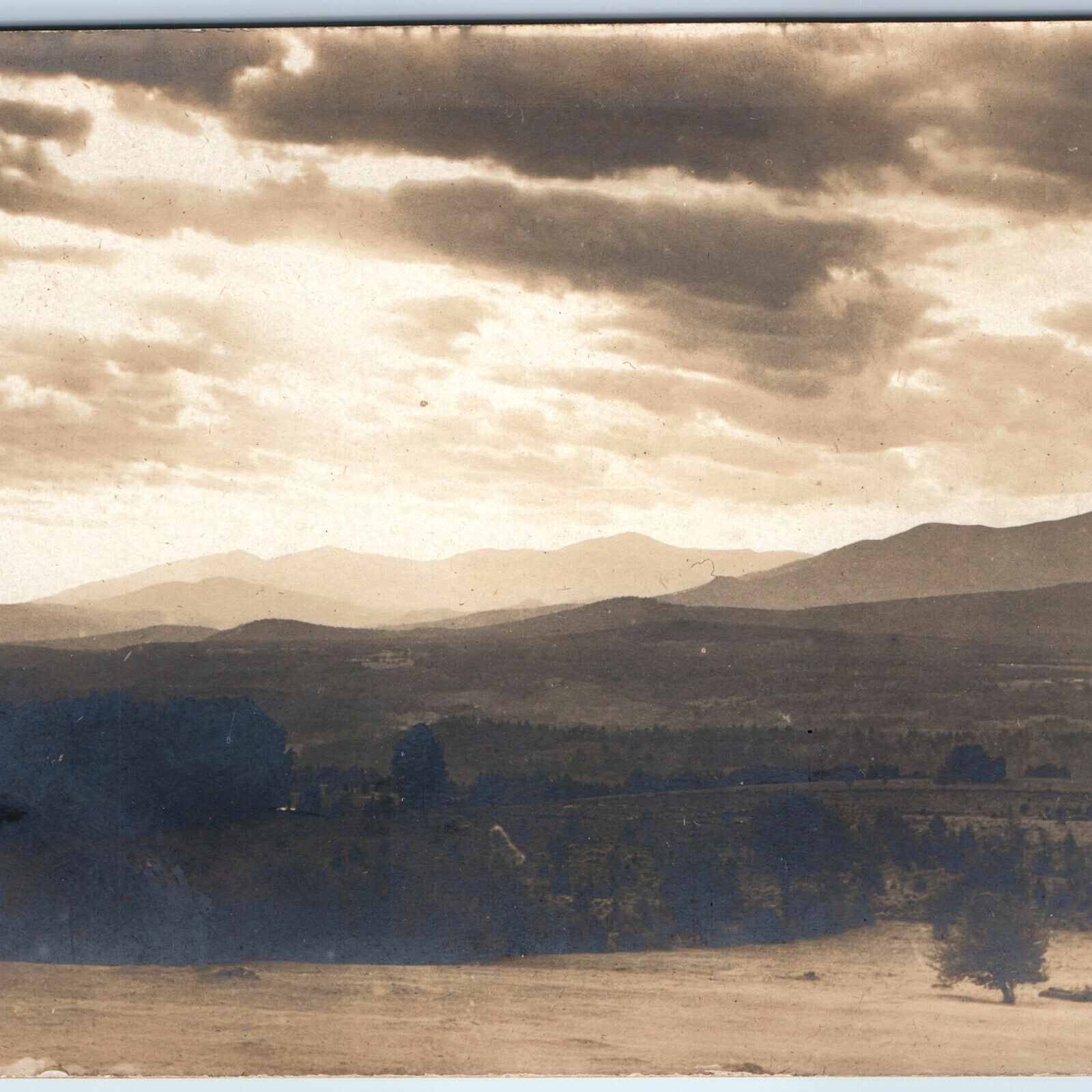 c1910s Scenic Nice Landscape Full Bleed RPPC Cloud Sky Birds Eye Farm ...