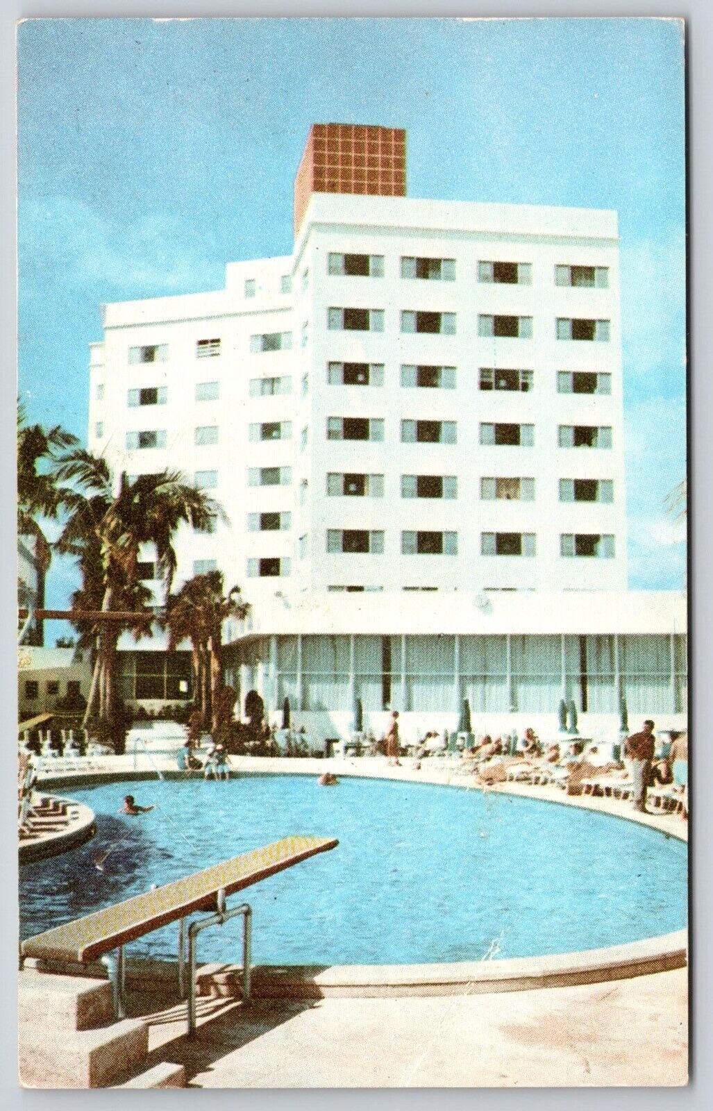 Lombardy Miami Beach Florida Palms Hotel Swimming Pool FL Vintage UNP ...