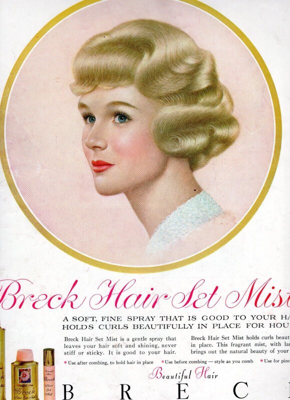 1961 Ladies Home Journal Breck Hair Set Mist Vintage Print Ad ...