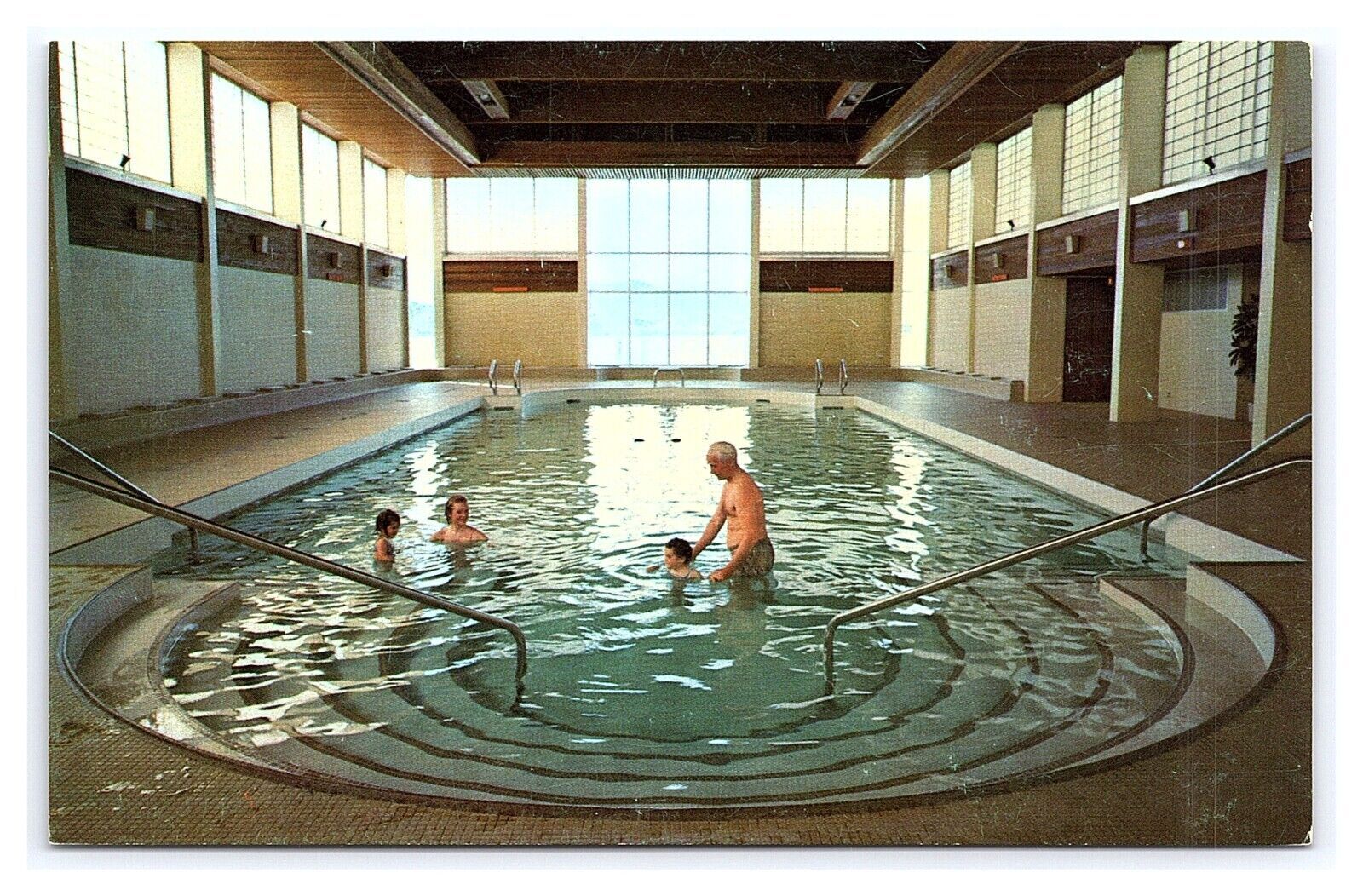 The Harrison Pool Harrison Hot Springs B. C. Canada Postcard Indoor ...