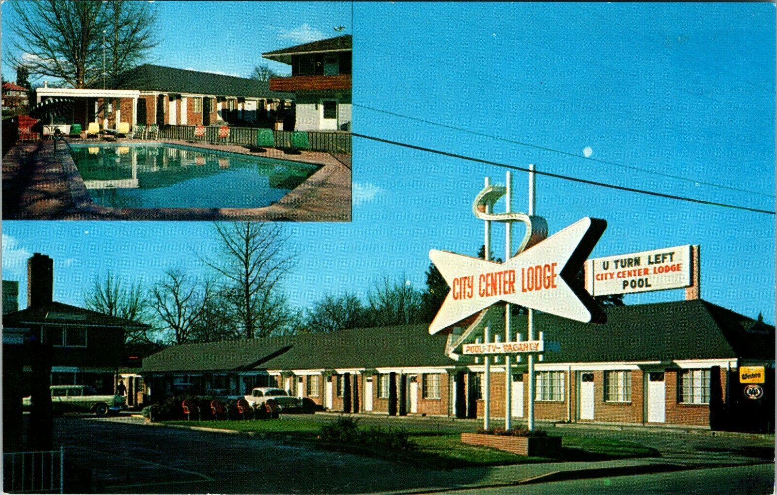 Eugene Oregon City Center Lodge Motel 1950s - A25 | United States ...