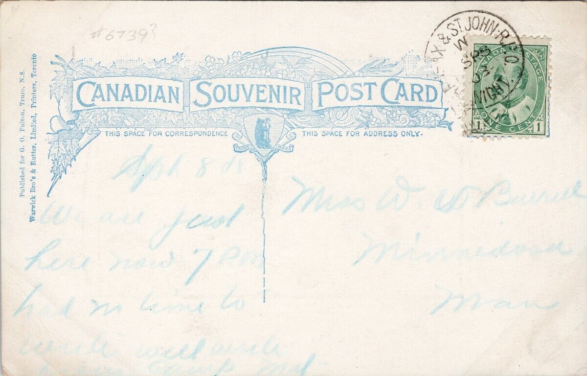 ICR Station Truro NS Nova Scotia Patriotic Canadian Souvenir Postcard ...