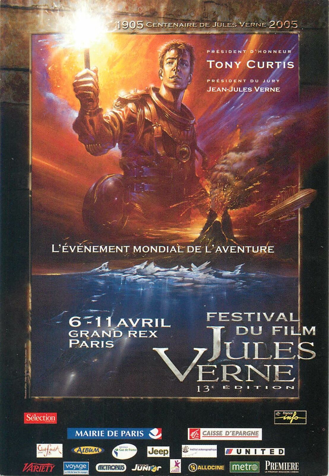 Postcard Advertising festival du film jules verne mondial evenement ...
