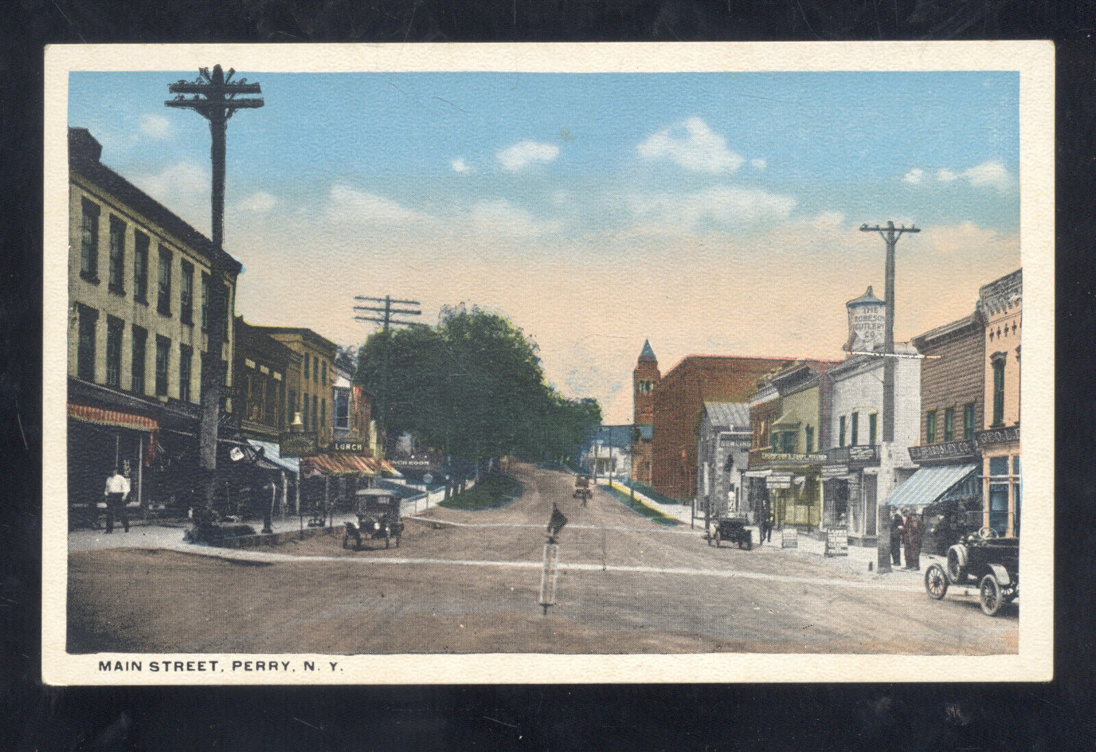 Perry New York NY Downtown Street Scene Vintage Postcard | United ...