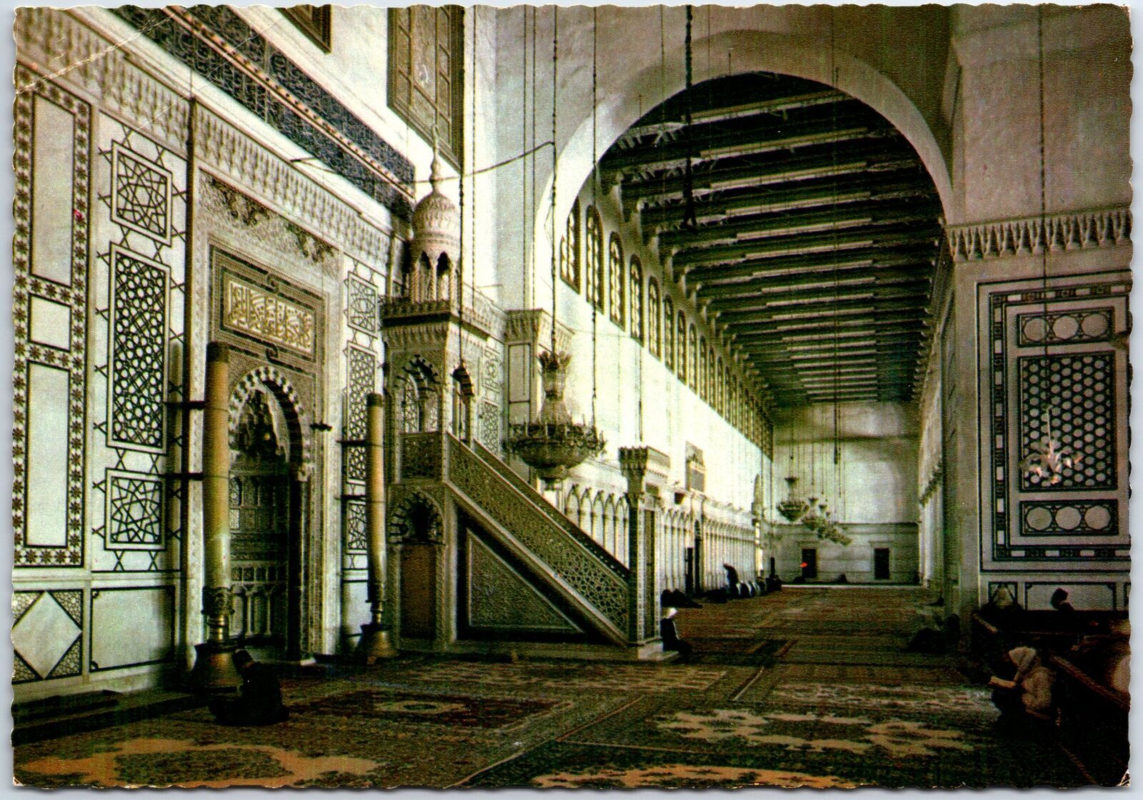 Vintage Continental Size Postcard the Omayad Mosque in Damascus Syria ...