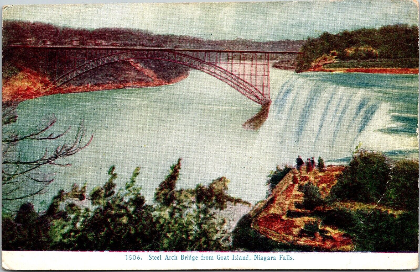 Steel Arch Bridge Goat Island Niagara Falls Waterfalls Bridge Pm Wob ...