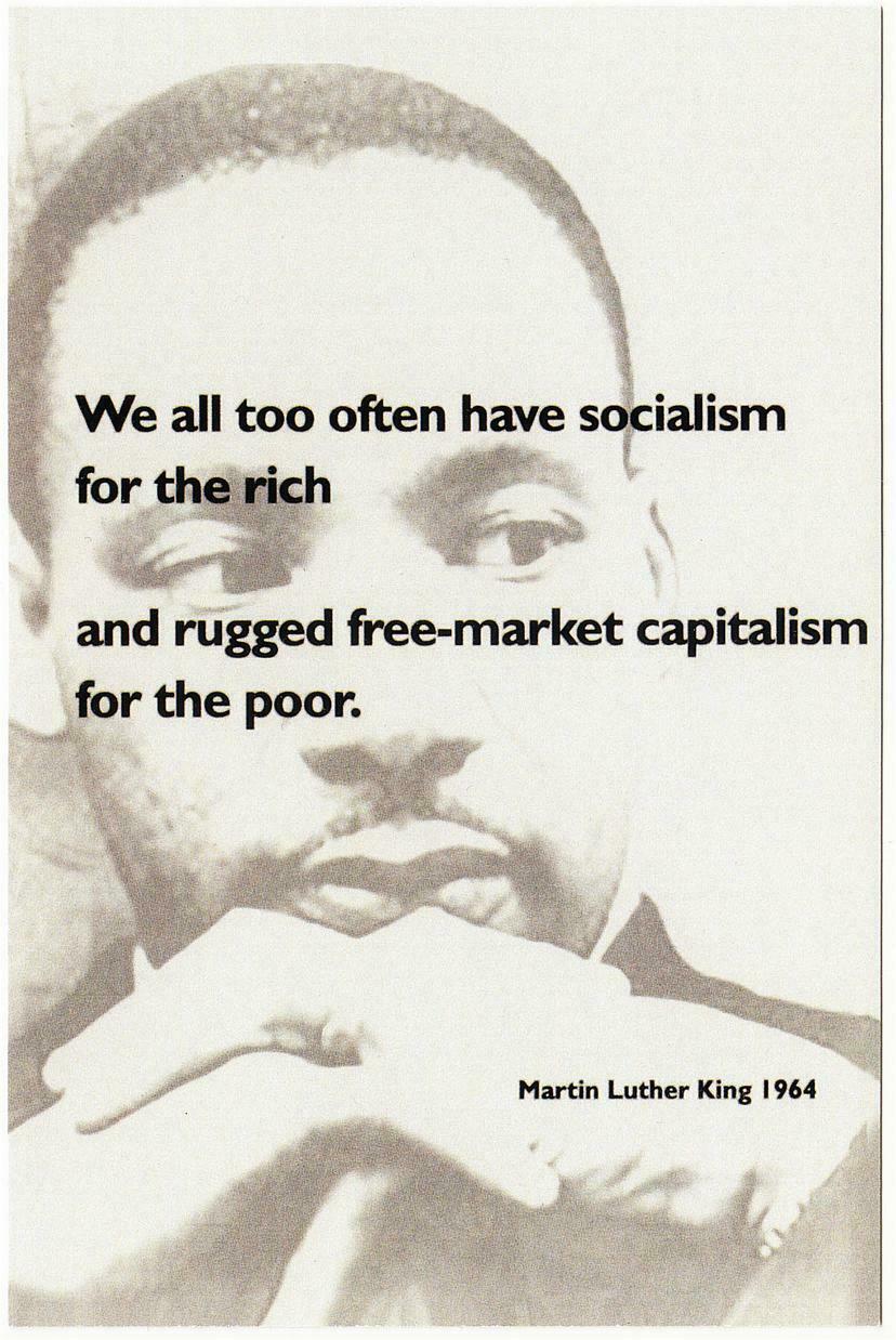 Martin Luther King MLK Socialism for the Rich Quote Postcard | Topics ...