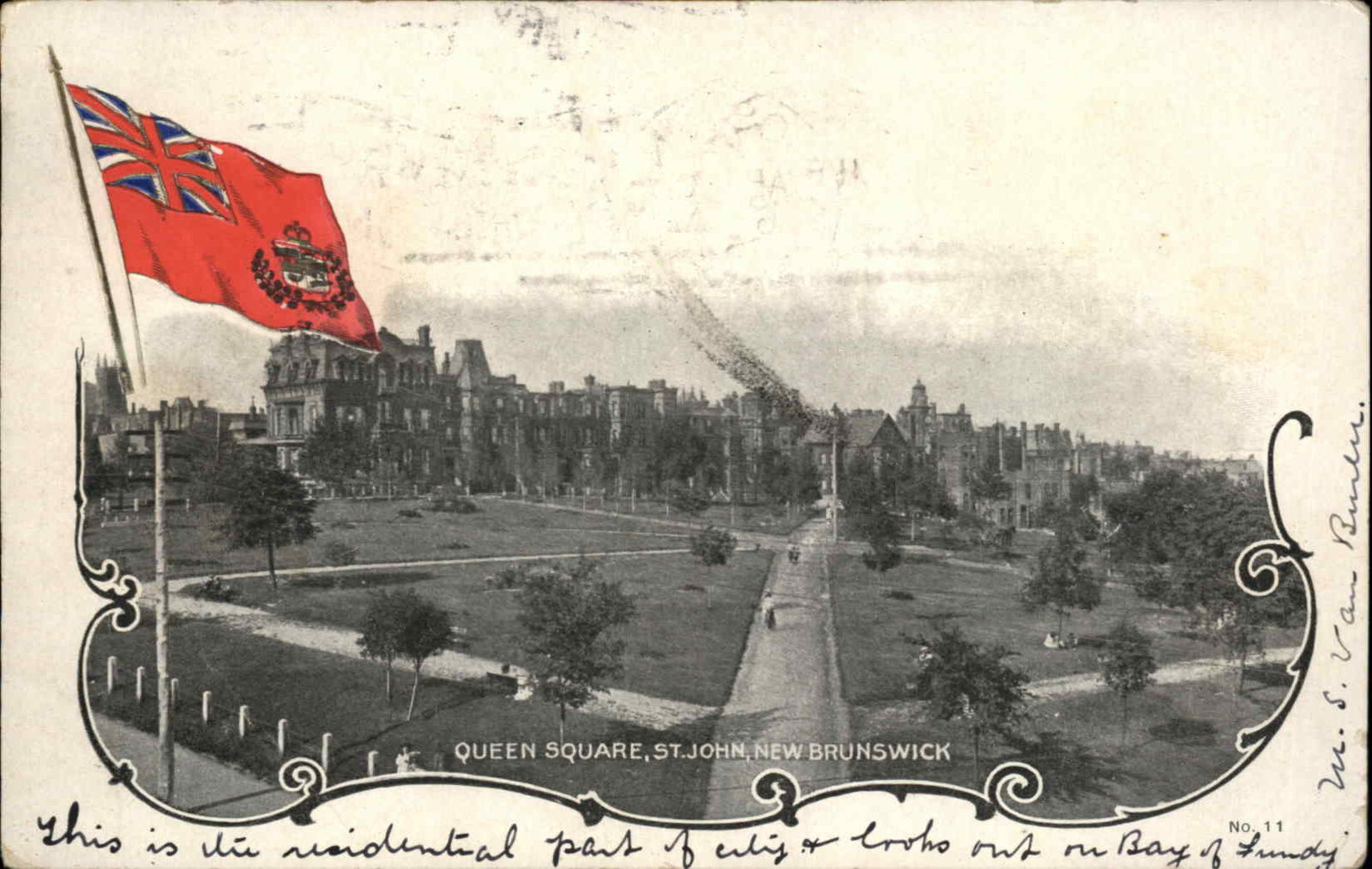 St John New Brunswick Queen Square Park City Building 1900s-20s Vintage ...