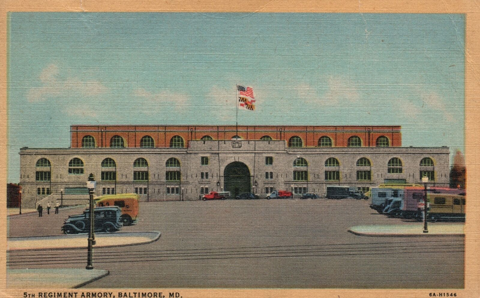 Vintage Postcard 1952 View of 5th Regiment Armory Baltimore Maryland MD ...