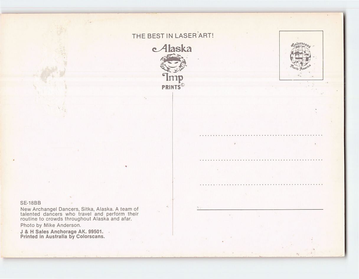 Postcard New Archangel Dancers, Sitka, Alaska | United States - Alaska ...