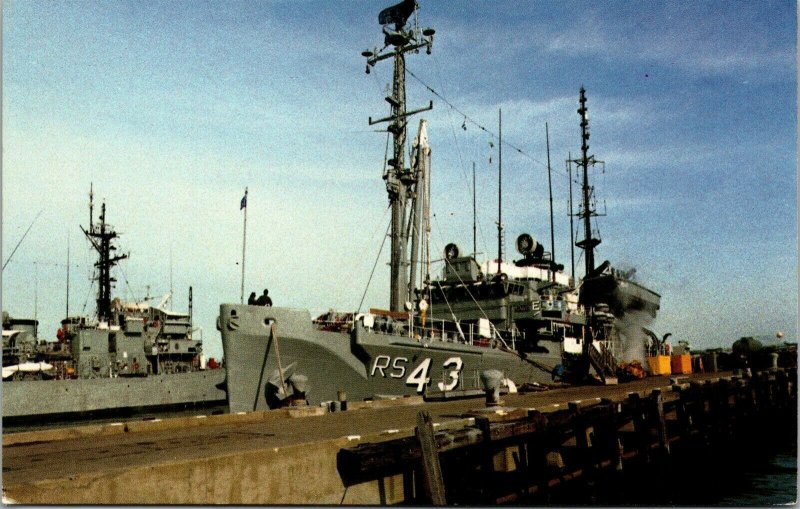 Vtg Norfolk VA USS Recovery ARS 33 Ship Little Creek Amphibious Base ...