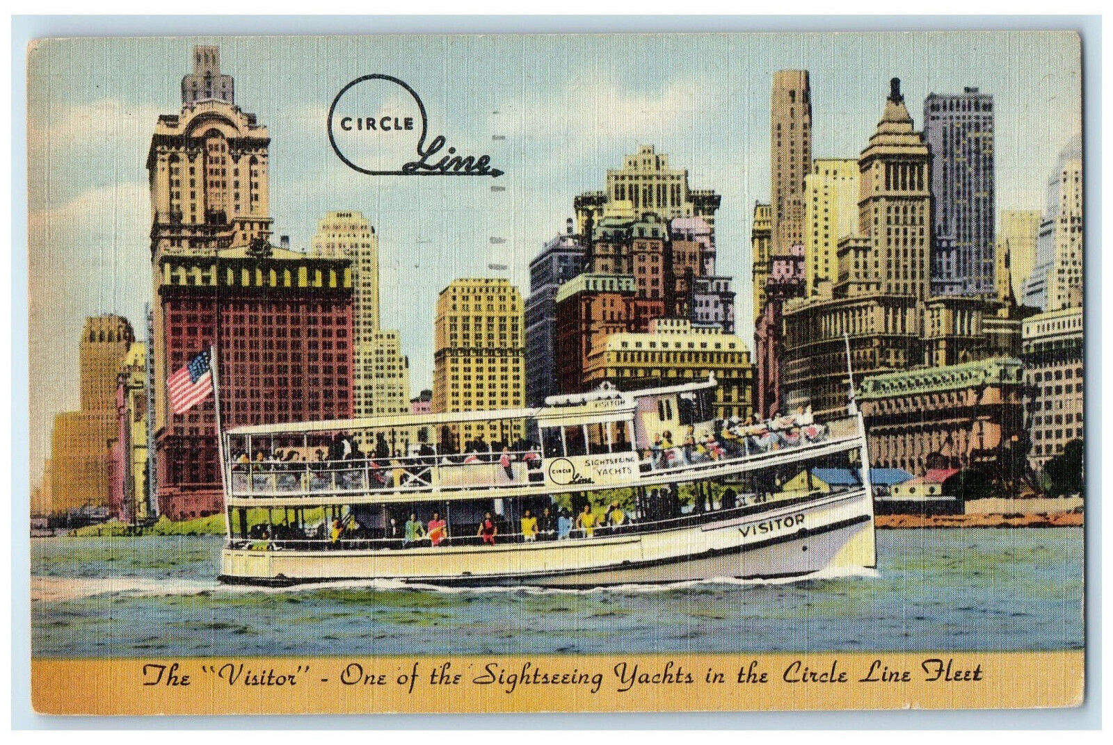 1949 The Visitor Sightseeing Yachts in Circle Line Fleet New York NY ...