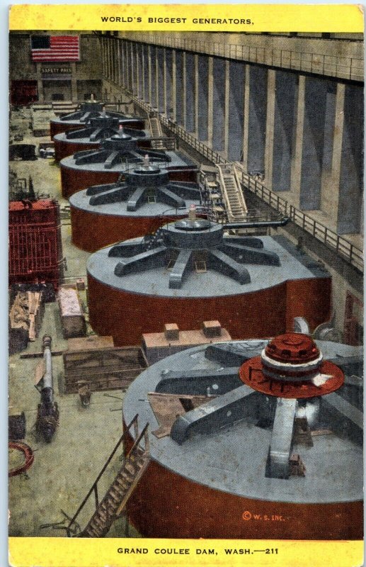 Worlds Biggest Generators Grand Coulee Dam Washington Safety Pays ...