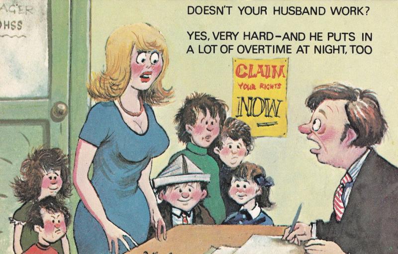 Union Workers Rights 1970s Comic Humour Postcard | Topics - Humour ...