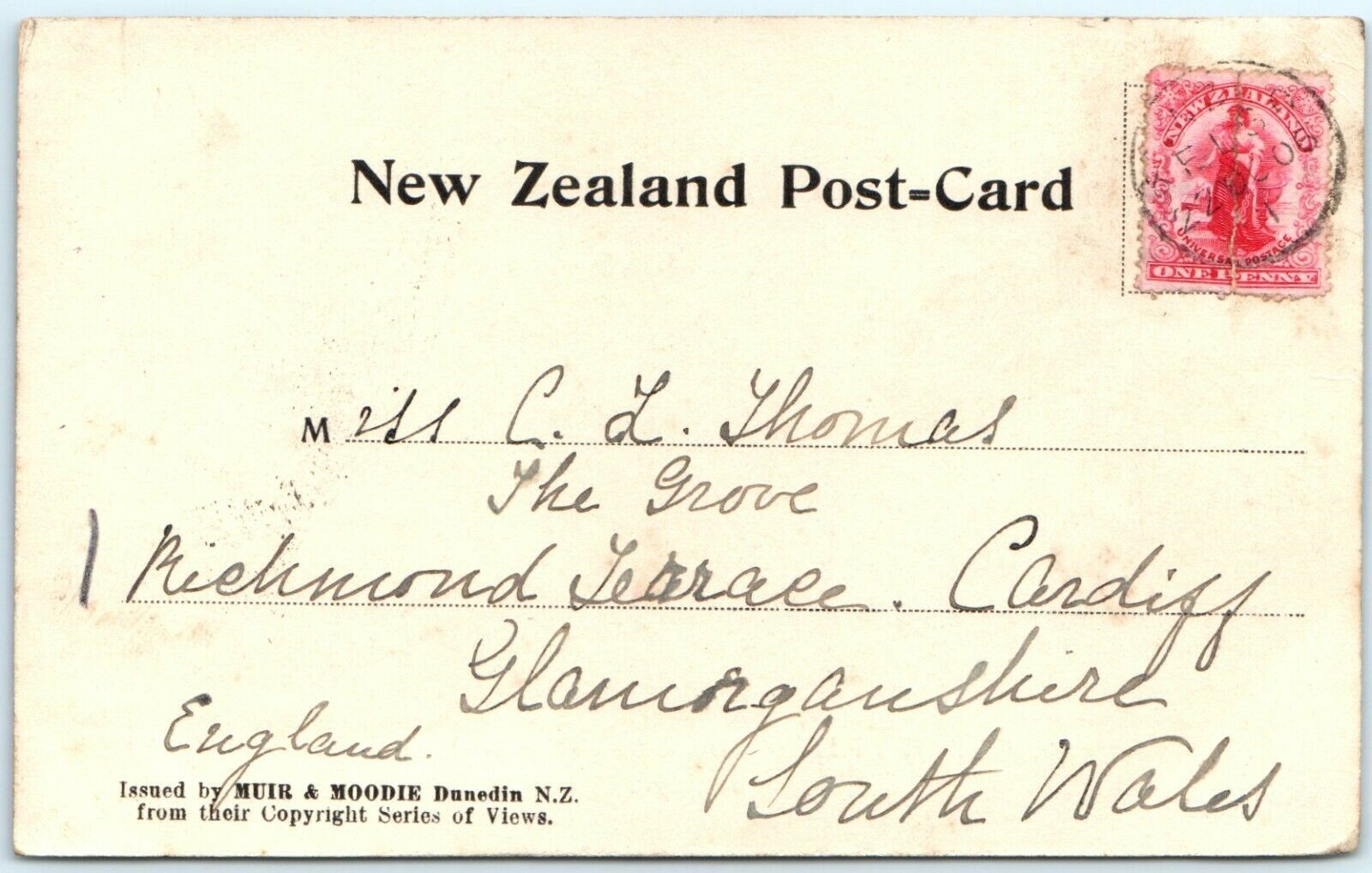 1906 Manapouri New Zealand Beehive Head Lake Muir Moodie Postcard ...