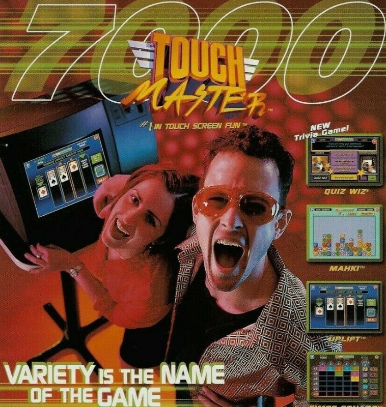 Touch Master 7000 Arcade FLYER Original NOS Video Game Artwork Sheet ...