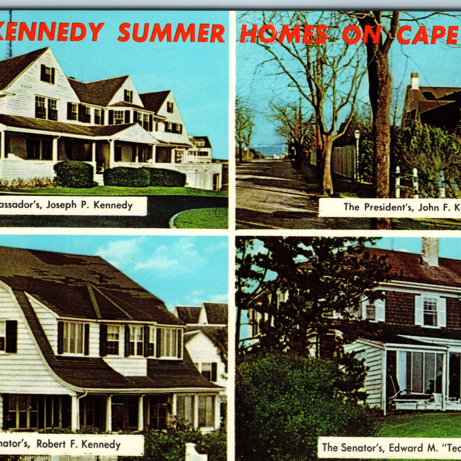 1965 Hyannis Port, Cape Cod, MA 4 View President Kennedy Compound ...