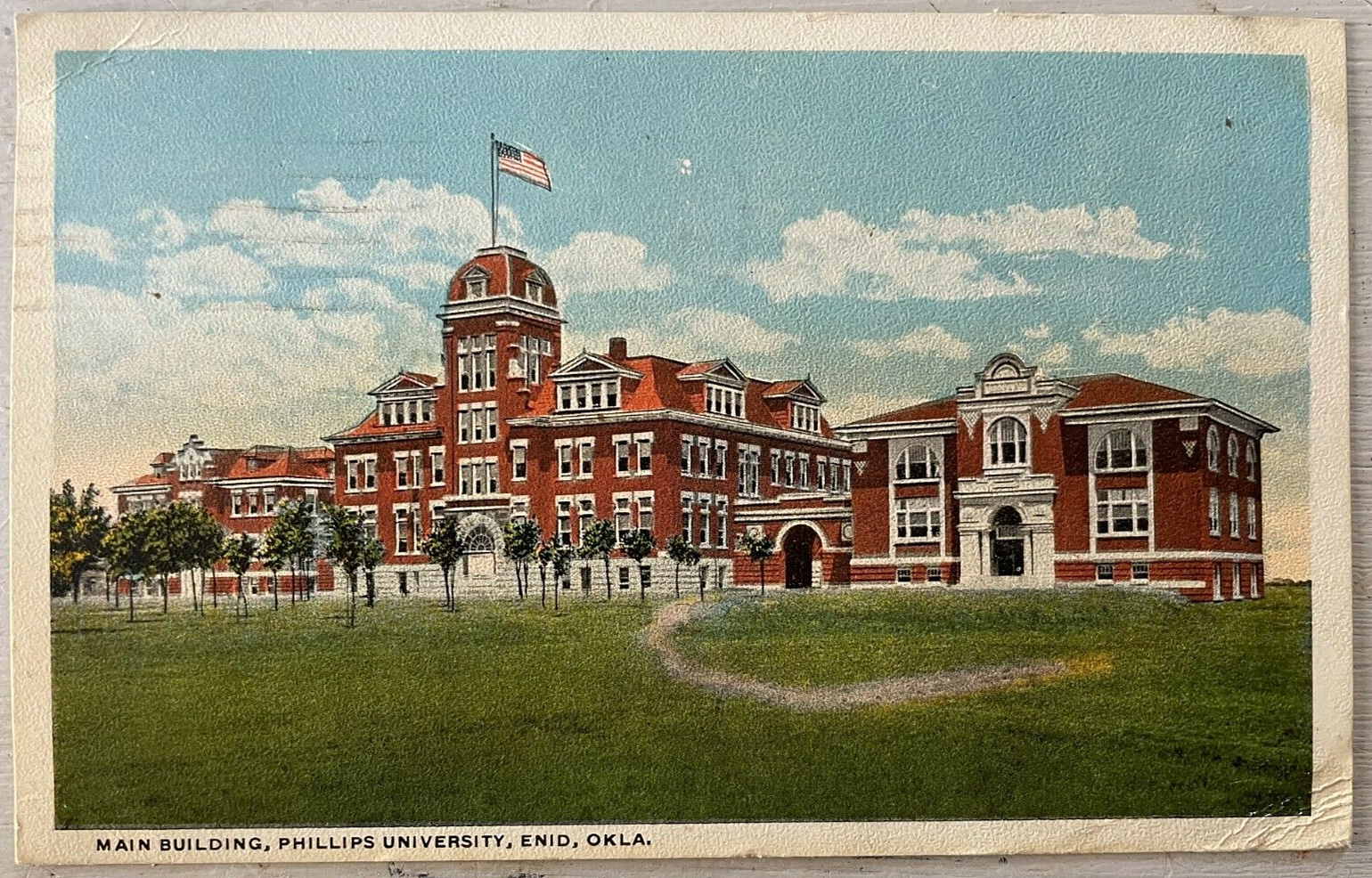 Vintage Postcard 1919 Phillips University Main Building Enid Oklahoma ...