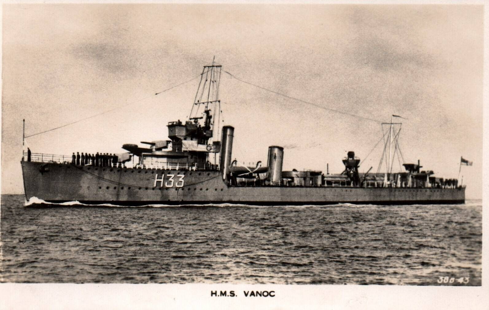 RPPC Photo British Royal Navy HMS Vanoc Destroyer WWI | Other ...