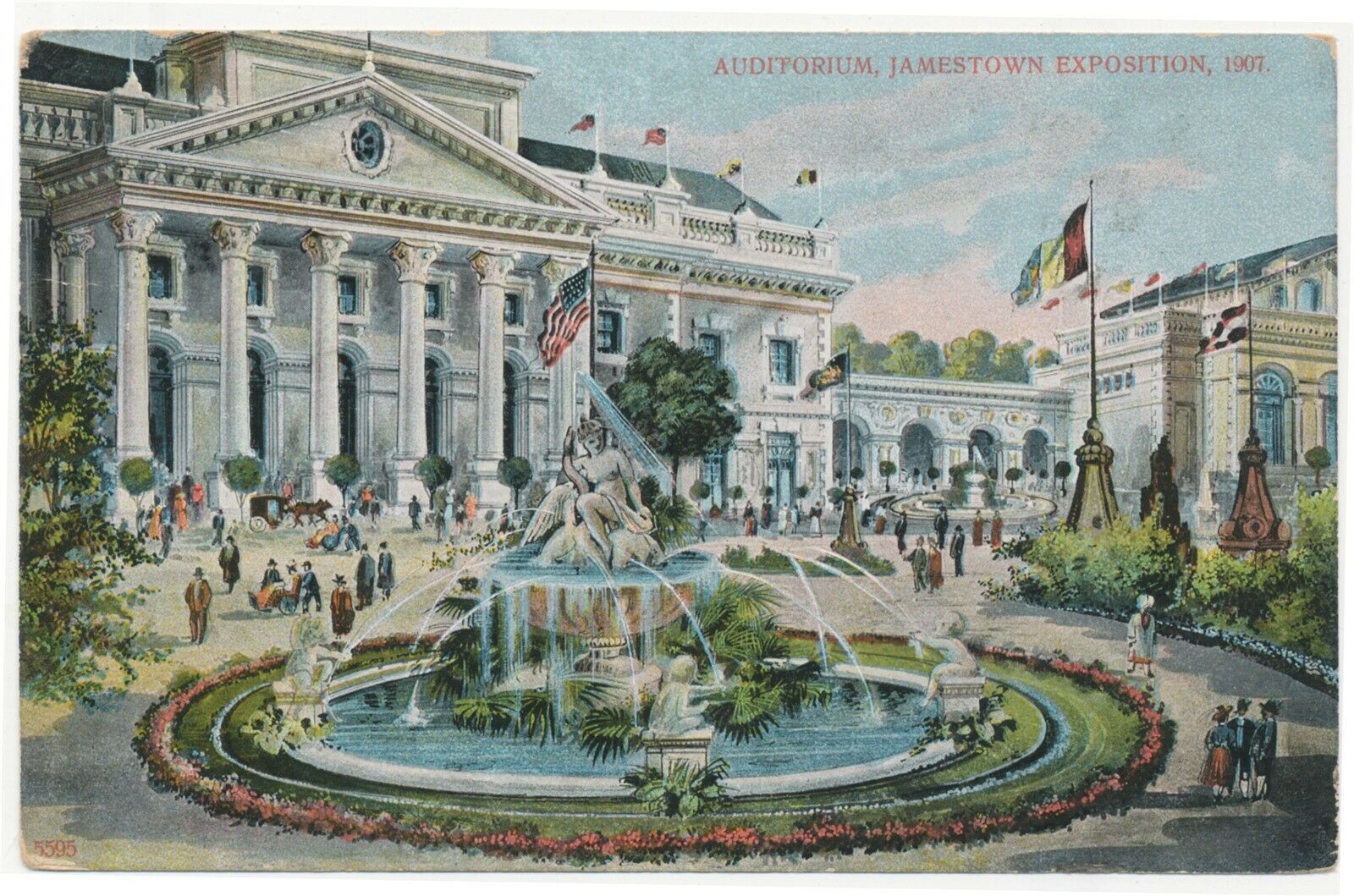 Auditorium & Fountain Jamestown Expo 1907 Celebrates Tercentennial ...