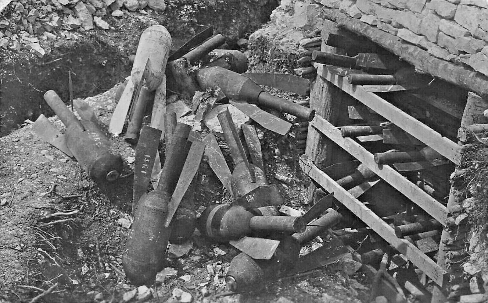 Unexploded Shells-Artillery-Bombs-Ww1 Military Photo Postcard | Topics ...