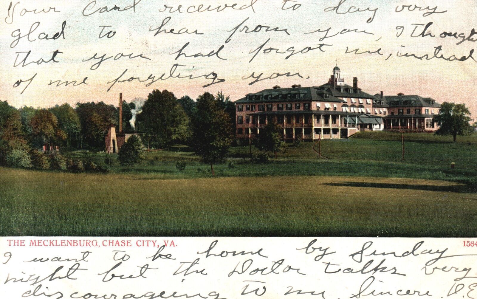 Vintage Postcard 1908 Mecklenburg Building Historic Landmark Chase City ...