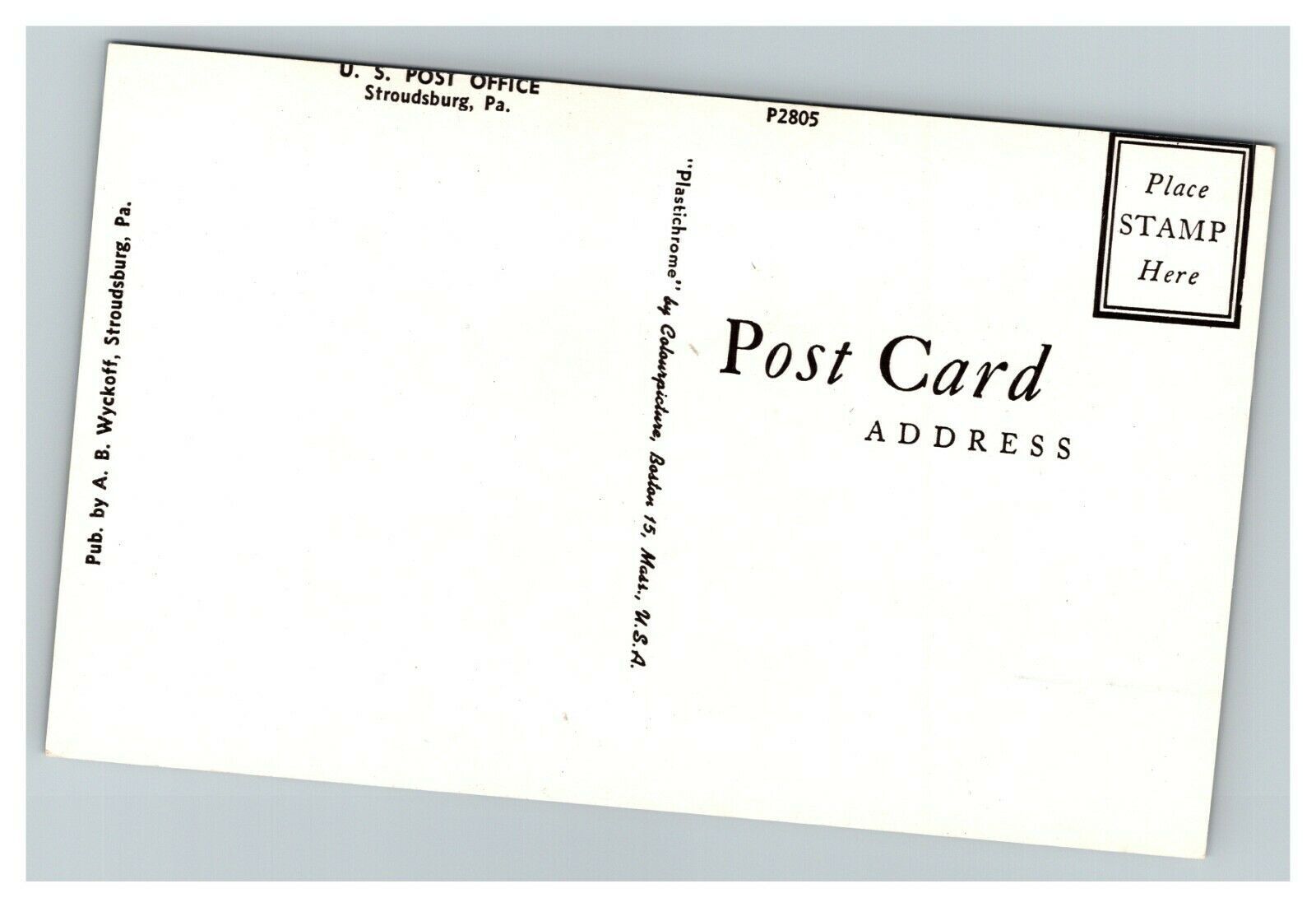 Vintage 1950's Postcard United State Post Office Stroudsburg ...