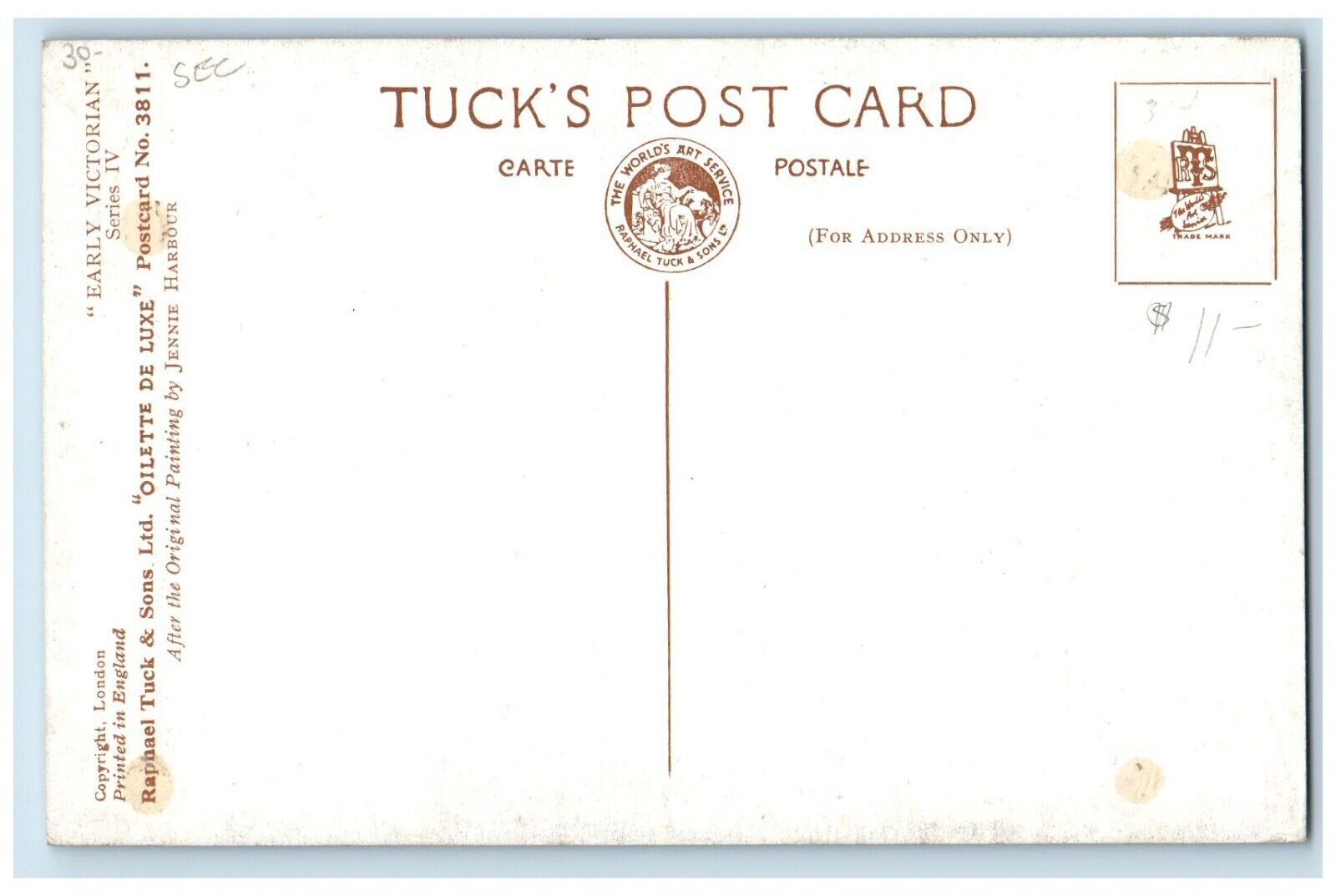 Well In Hand Early Victorian Jennie Harbour Oilette De Luxe Tuck's ...