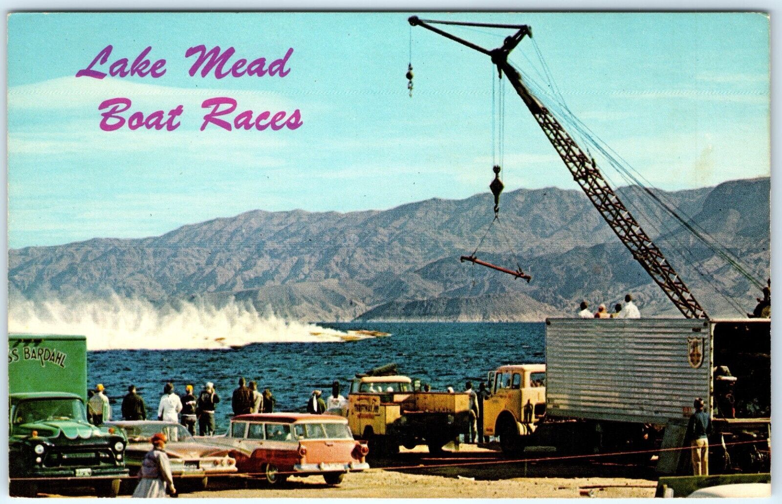 c1950s Arizona Nevada Boat Races Lake Mead Chrome Photo Postcard Hoover ...