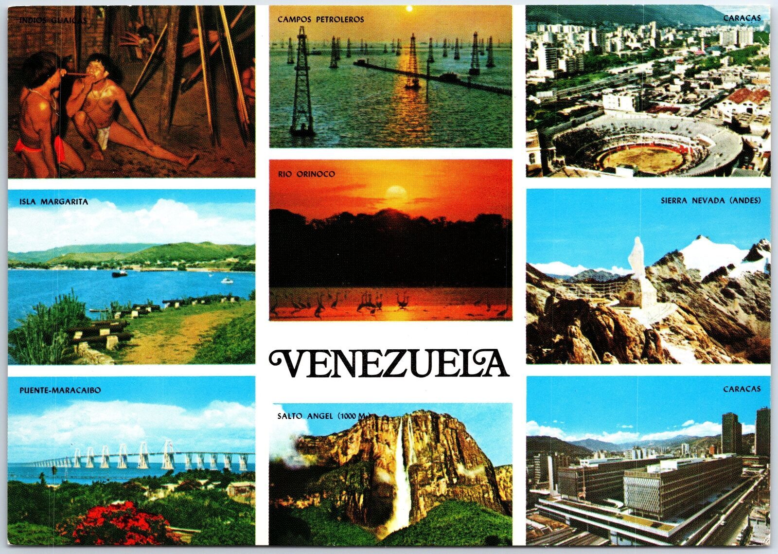 Vintage Continental Sized Postcard (9) Scenic Miniviews of Venezuela EX ...