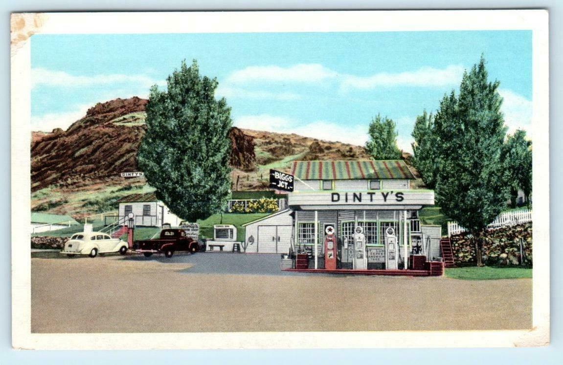 BIGGS JUNCTION, Oregon OR ~ Roadside DINTY'S SERVICE STATION 1940s ...