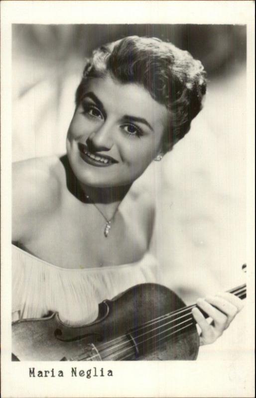 Violinist Comic - Maria Neglia Real Photo Postcard | Other / Unsorted ...