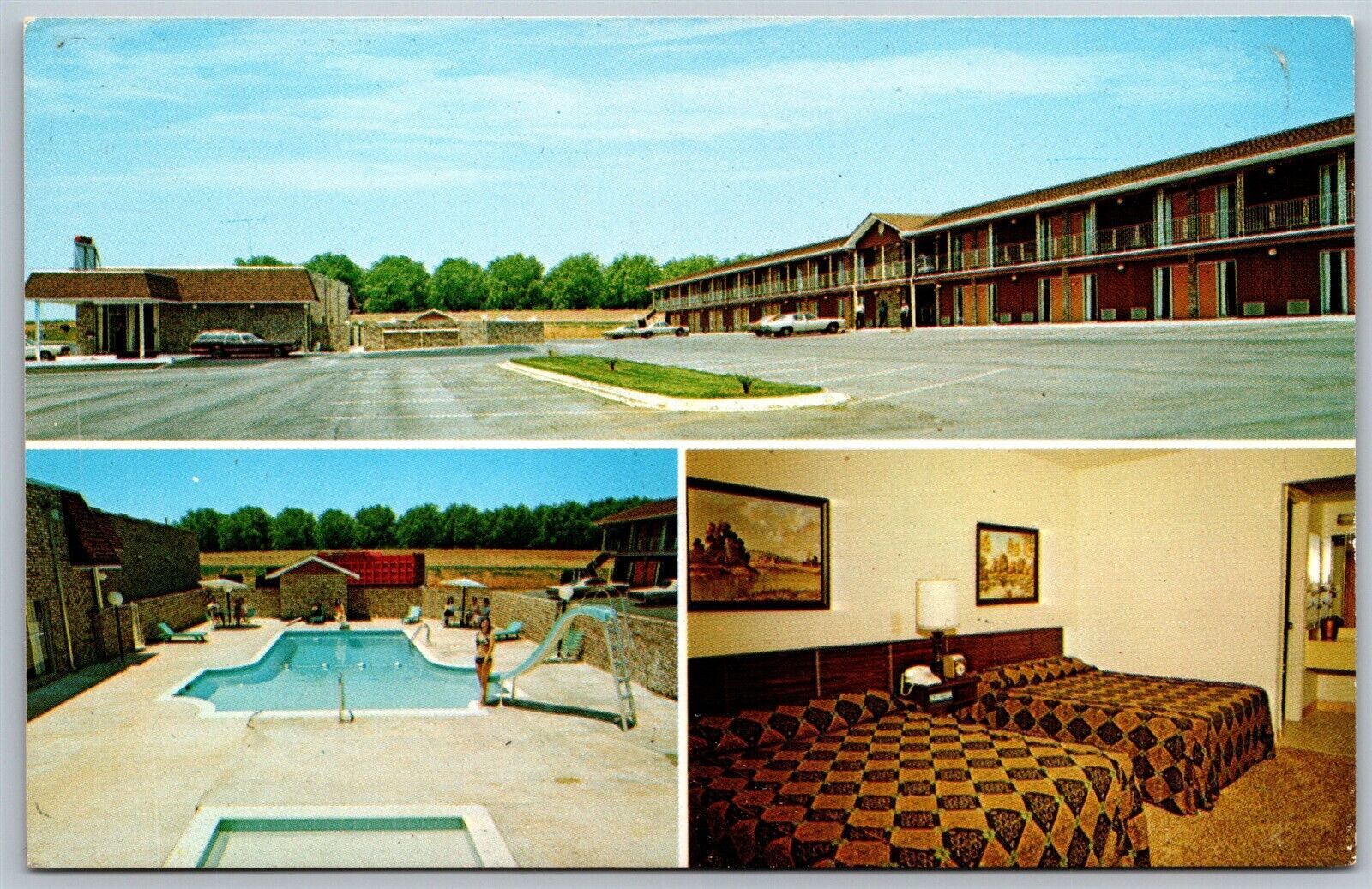 Vtg Locust Grove Georgia GA Economy Inn Motel Interior Pool 1970s View ...