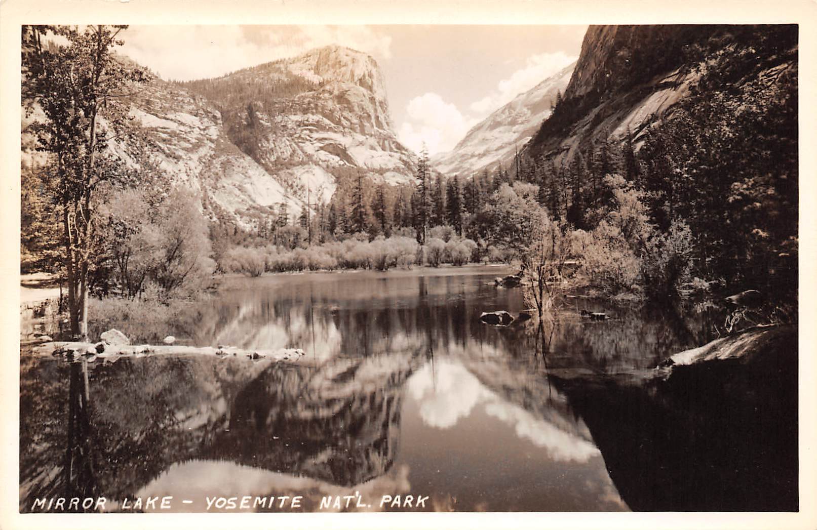 Yosemite National Park, California, Mirror Lake, Vintage Postcard AA355 ...