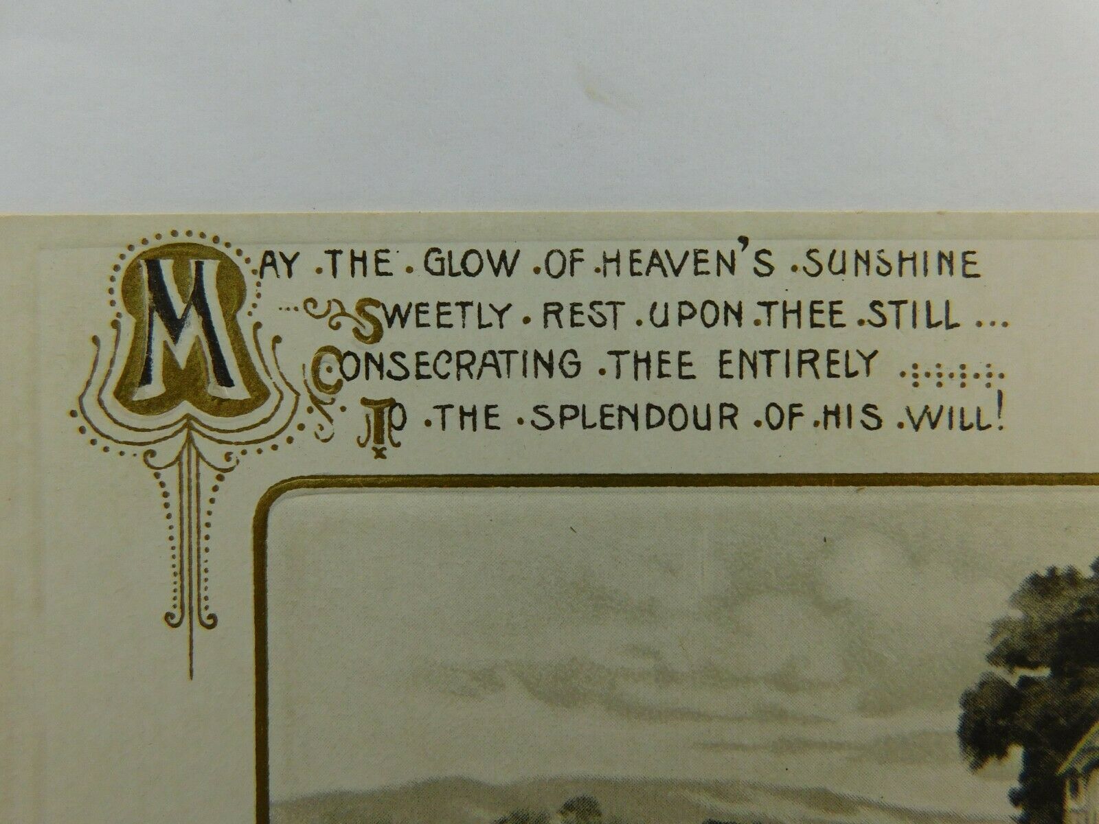 Best Birthday Wishes Poem Village Scene Written On Divided Back Vintage ...